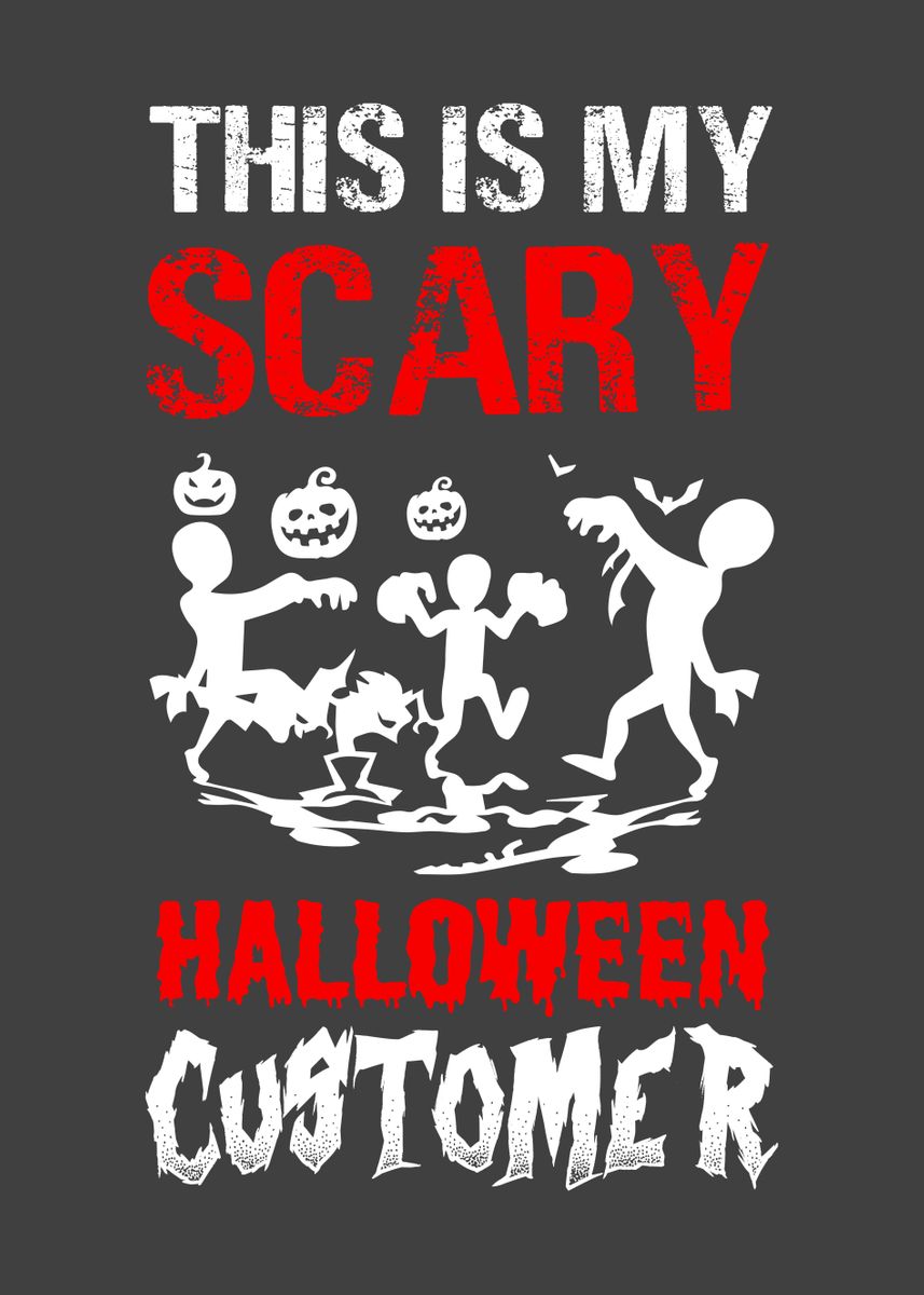 'This is my scary customer' Poster, picture, metal print, paint by BeMi ...