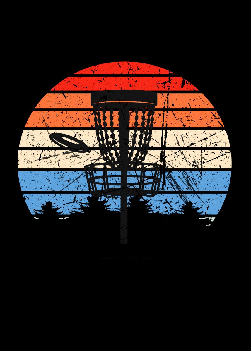 'Frisbee Golf Retro' Poster by Shiva121 | Displate