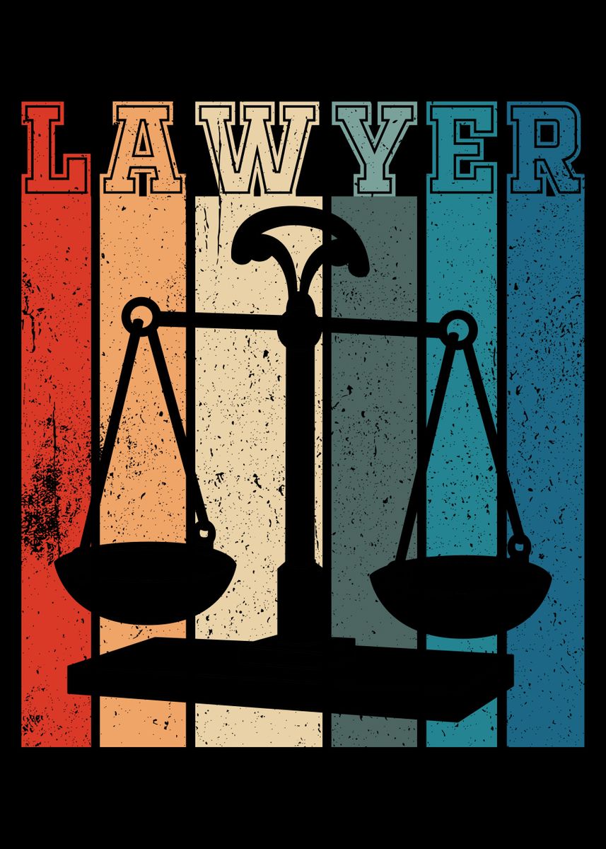 'Lawyer and scales ' Poster, picture, metal print, paint by MzumO ...