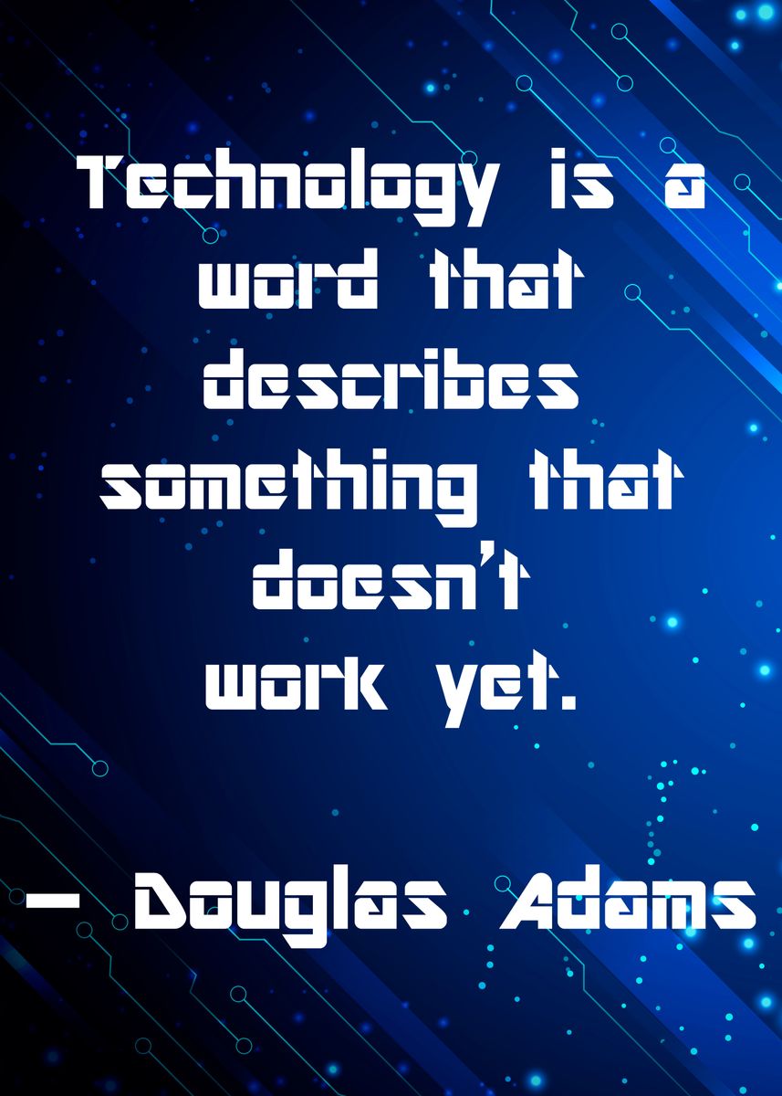 'Douglas Adams' Poster, picture, metal print, paint by Reflection ...