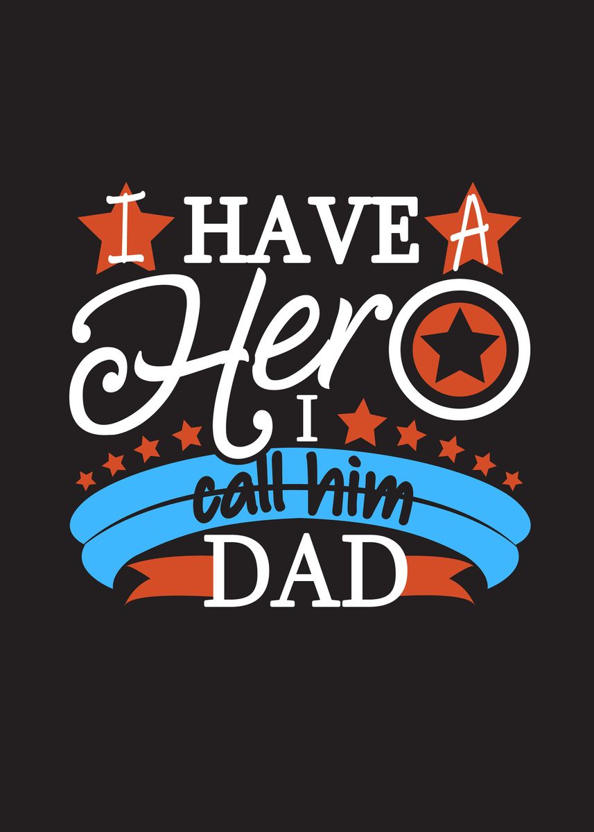 'Call Dad' Poster, picture, metal print, paint by Beone Digital | Displate