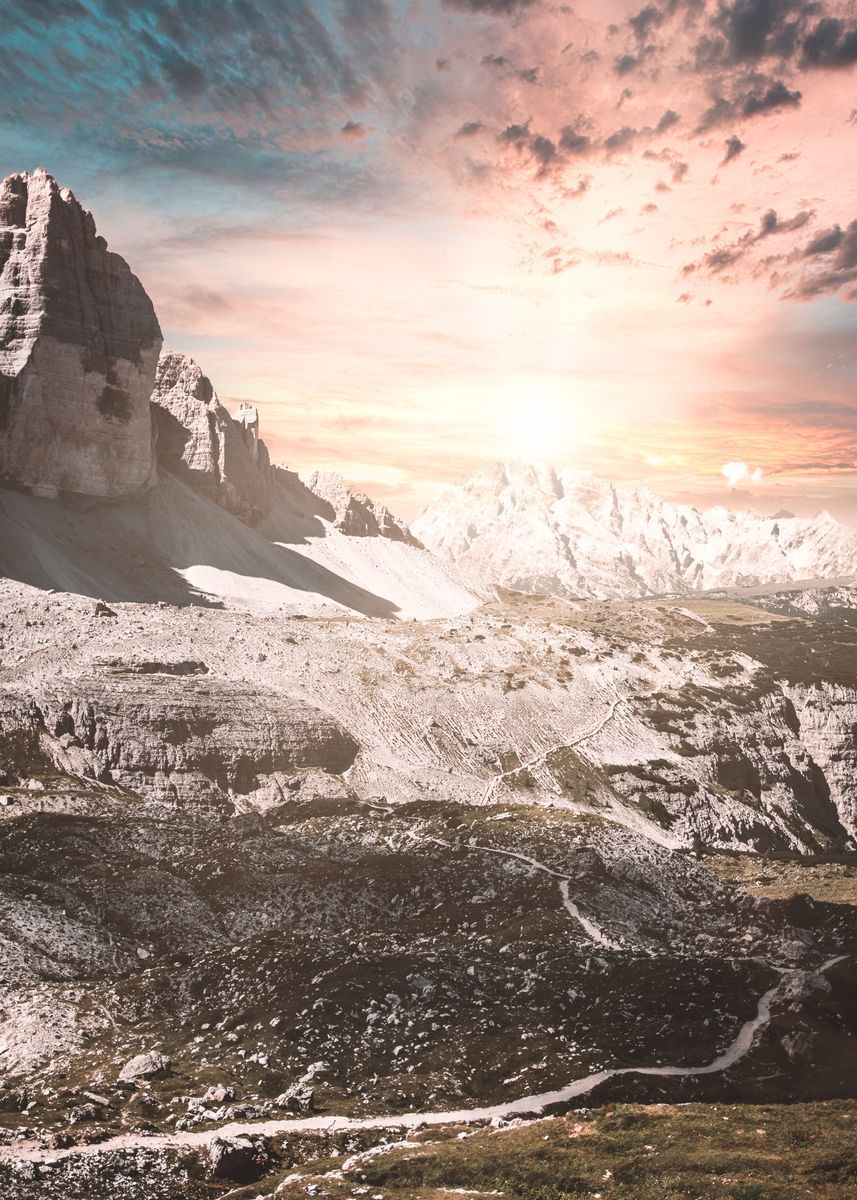 'alps' Poster, picture, metal print, paint by RonnieArts | Displate