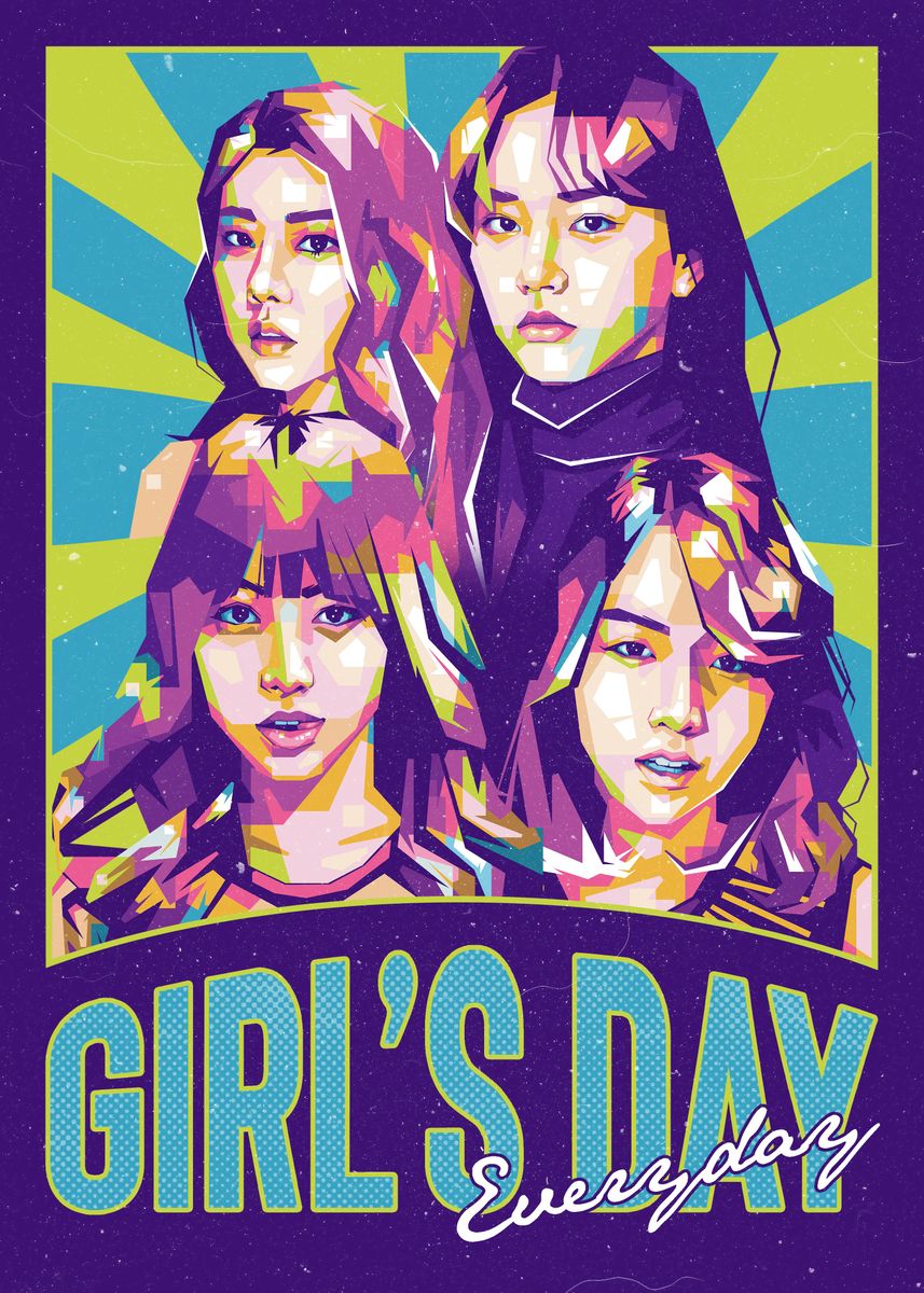 'GIRLS DAY EVERYDAY' Poster, picture, metal print, paint by Abdee Ridho ...