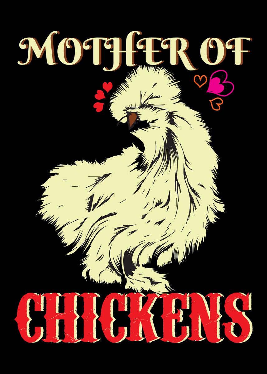 'Chicken Woman' Poster, picture, metal print, paint by MrColorUp | Displate