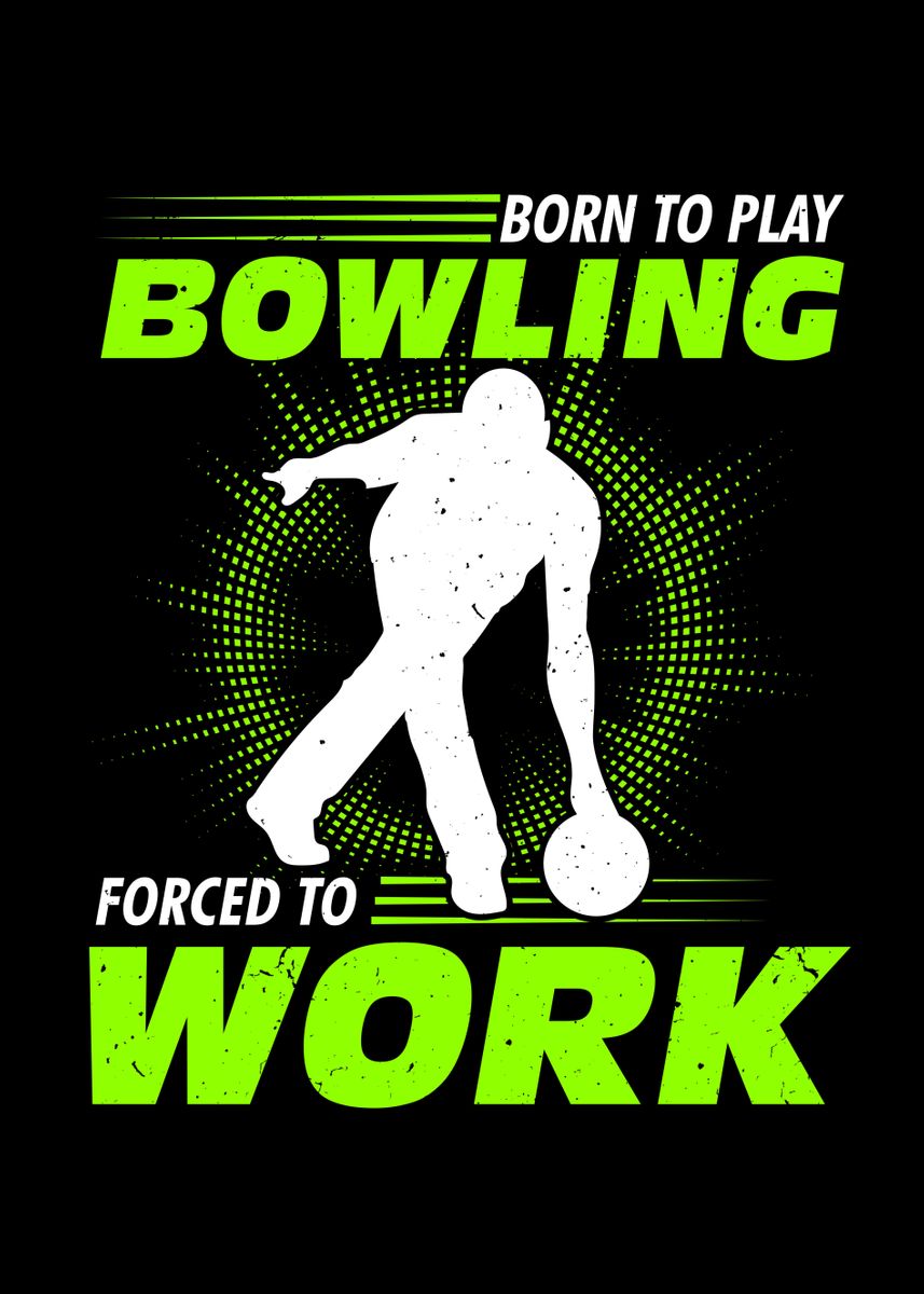 'Bowling Pins Strike Bowl' Poster, picture, metal print, paint by ...