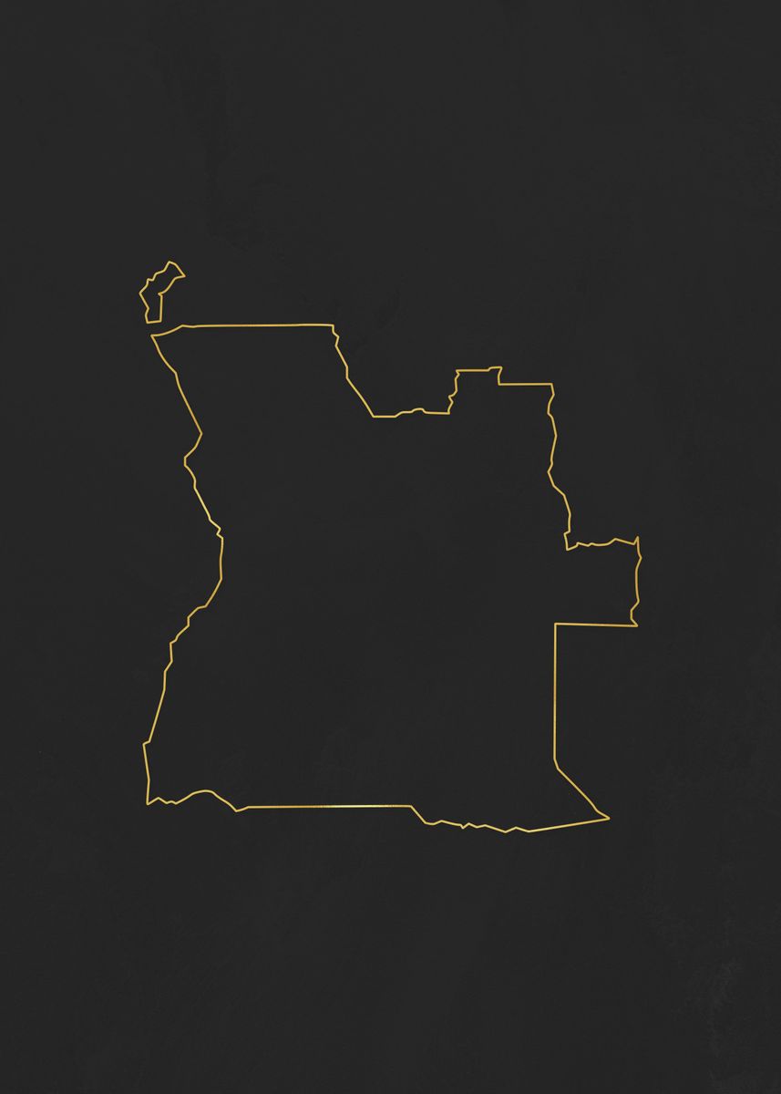 'Angola Map' Poster by Visitify | Displate