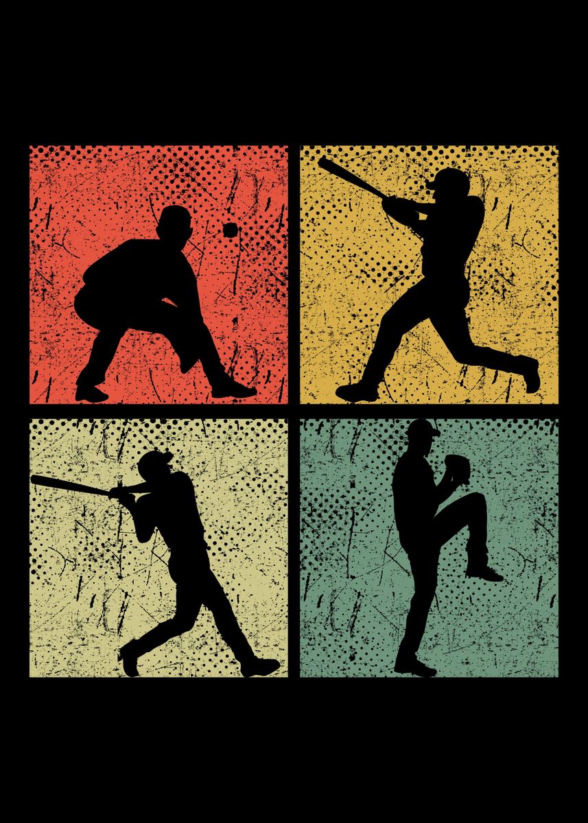 'Retro Baseball' Poster by Cooldruck | Displate