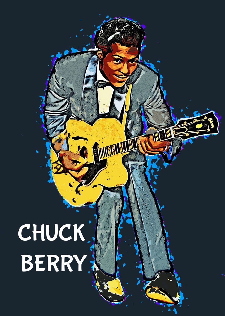 'CHUCK BERRY ' Poster, picture, metal print, paint by dam art | Displate