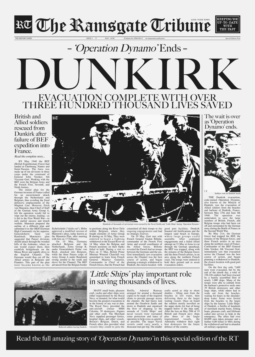'Story of Dunkirk' Poster, picture, metal print, paint by James Mc ...
