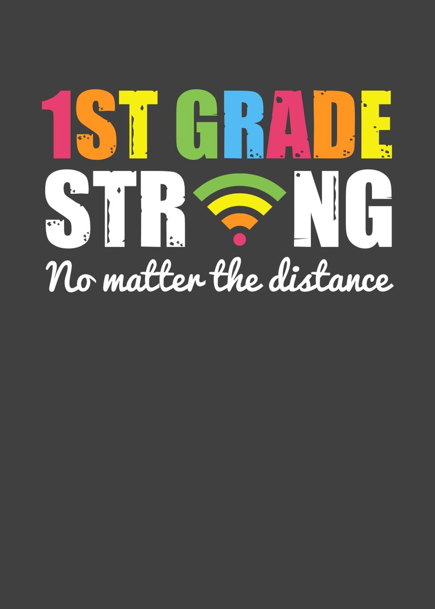 'Funny First Grade Strong' Poster, picture, metal print, paint by ...