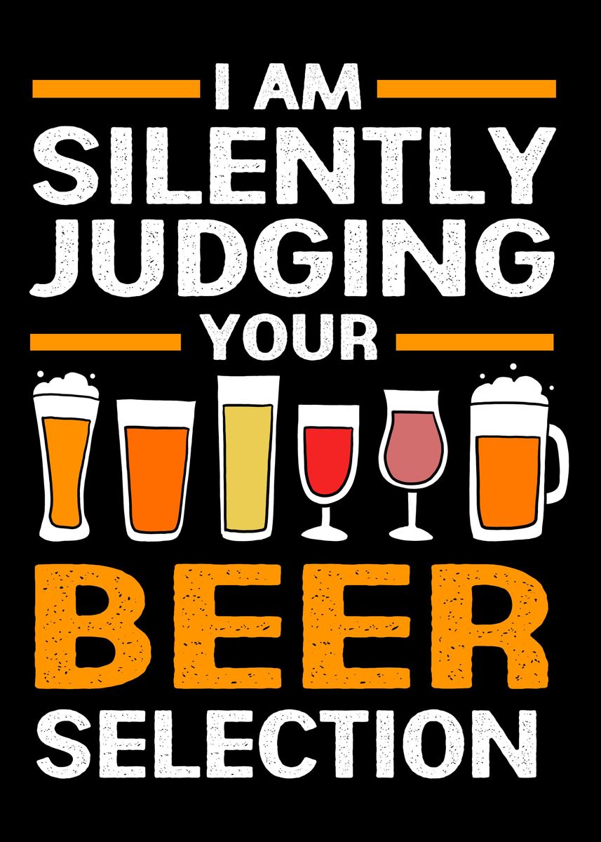 'Funny Beer Selection' Poster, picture, metal print, paint by ...