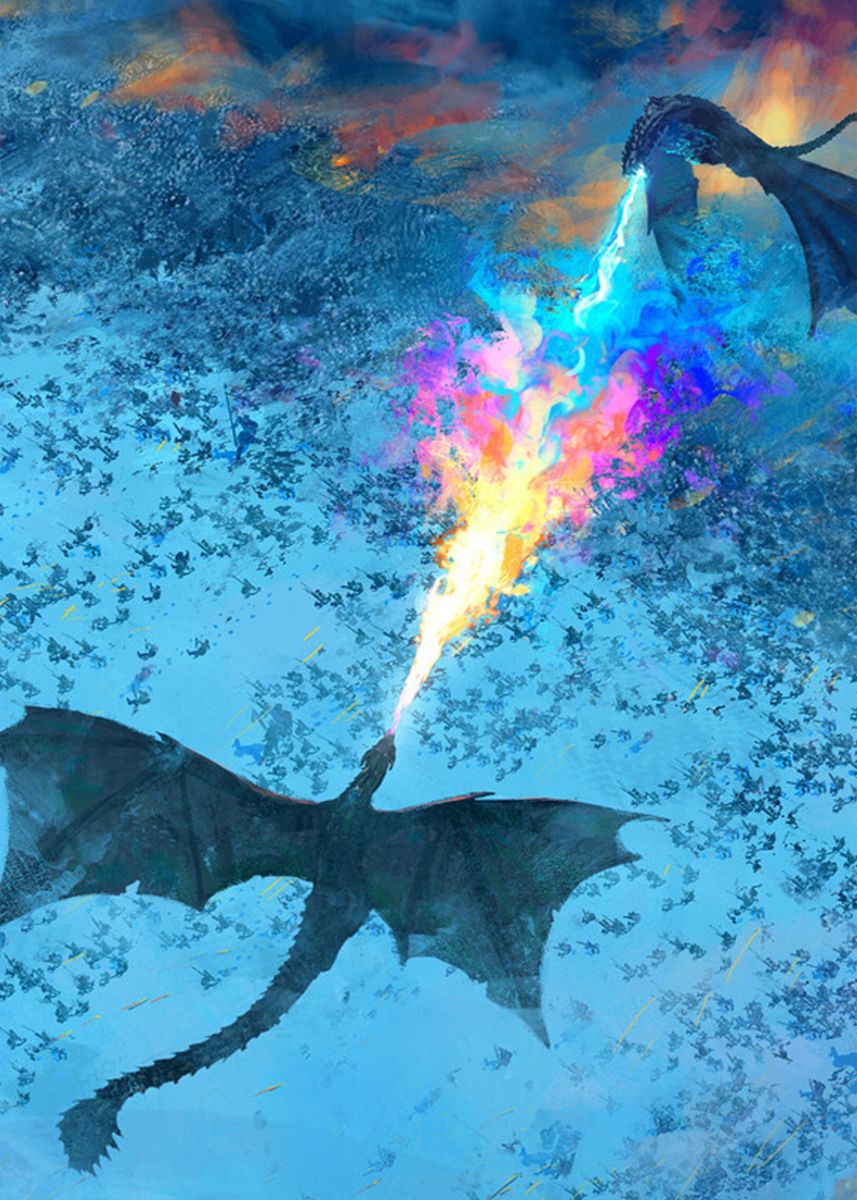 'dragon ' Poster, picture, metal print, paint by Donna Mine | Displate