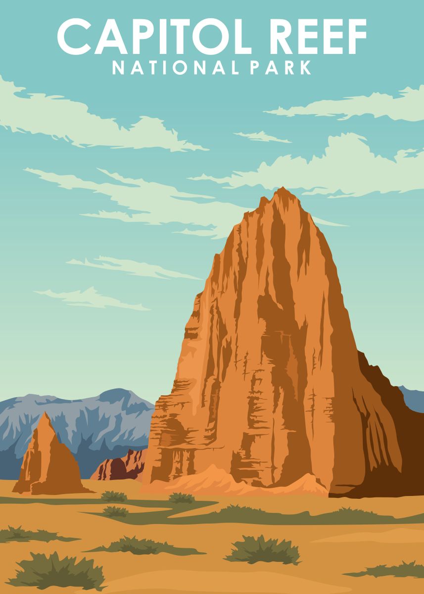 'Capitol Reef National Park' Poster by Jorn | Displate