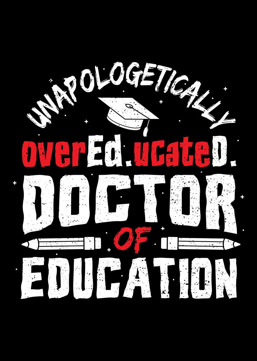 'Unapologetically Over Educ' Poster, picture, metal print, paint by ...