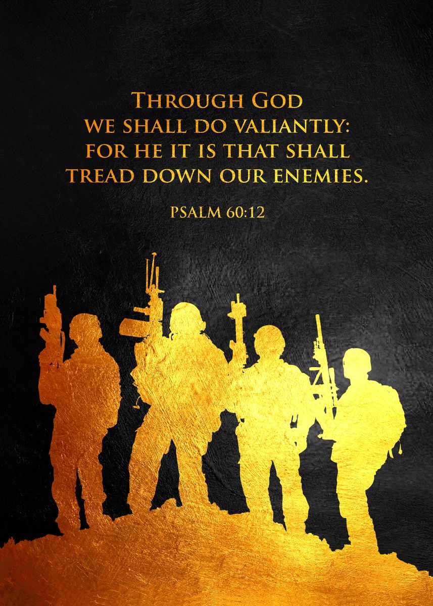'Psalm 60 12' Poster, picture, metal print, paint by ABConcepts | Displate