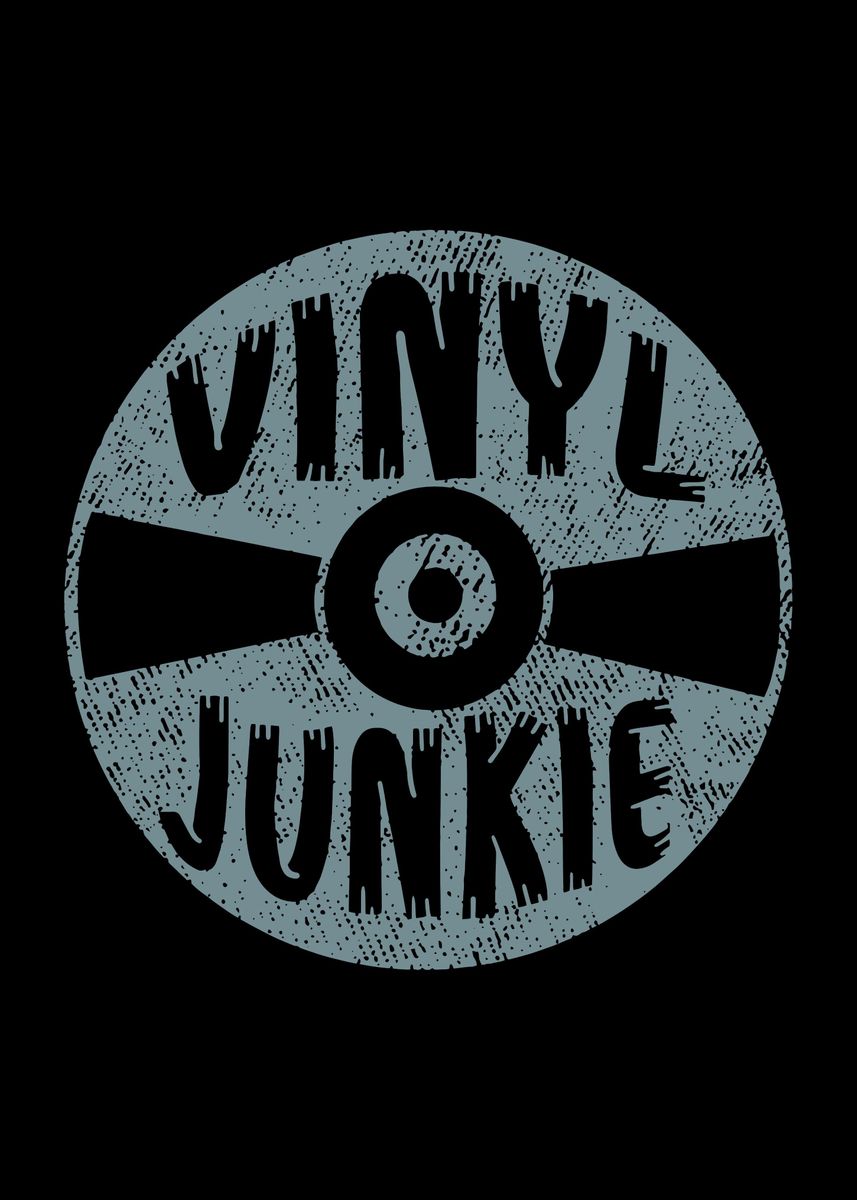 'Vinyl Junkie Retro Music' Poster by EDventures | Displate