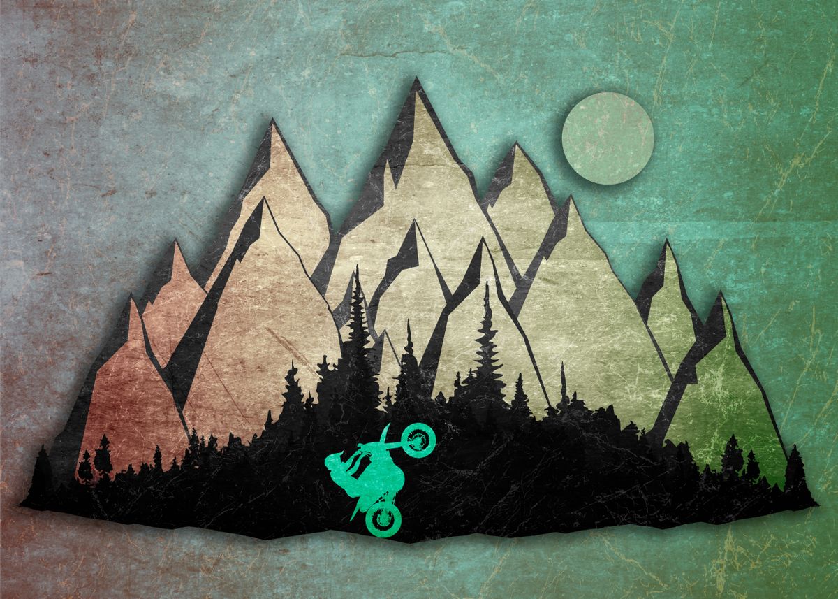 'Enduro' Poster by One Red Fox | Displate