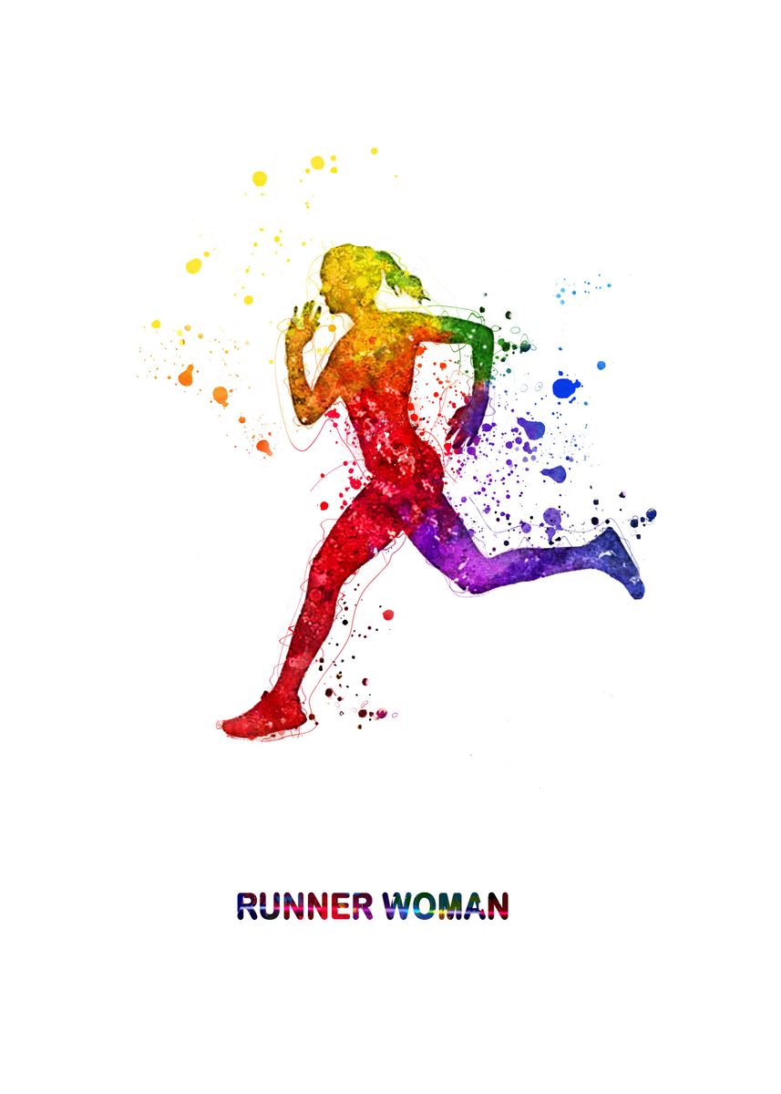 'Runner Woman' Poster by Phuong Dong | Displate