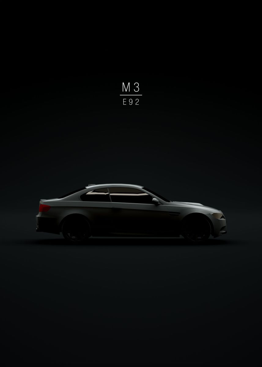 'E92 M3' Poster, picture, metal print, paint by 21 MXM | Displate