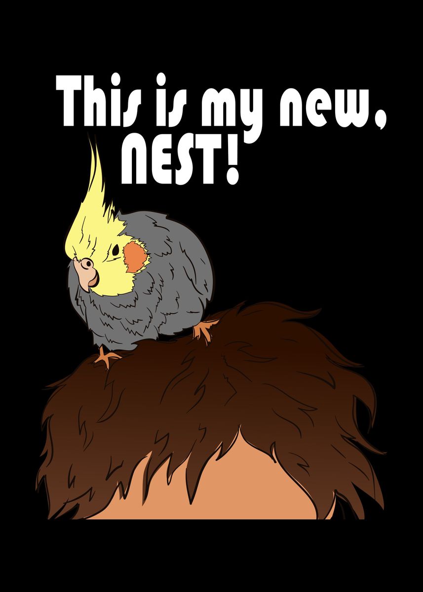 'COCKATIEL Birds Meme Funny' Poster, picture, metal print, paint by ...