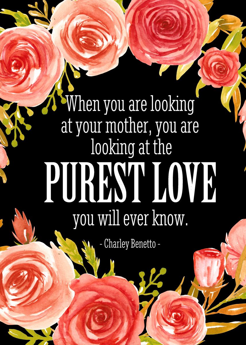 'Purest Love' Poster, picture, metal print, paint by Juliana RW | Displate