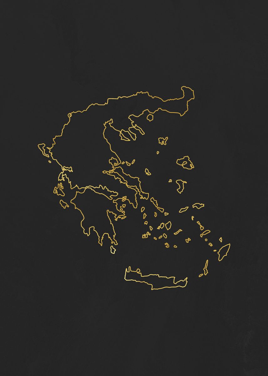 'Greece Map' Poster by Visitify | Displate