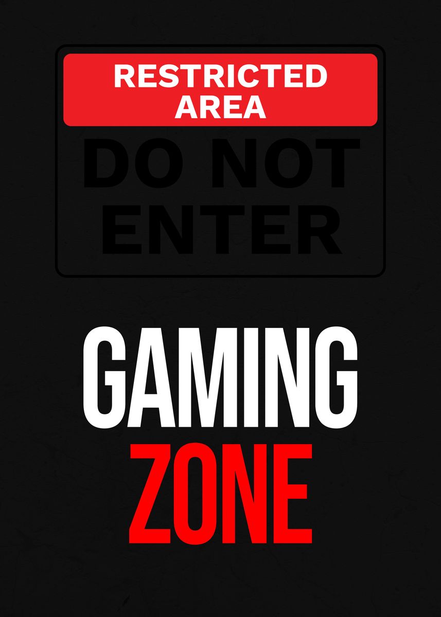 'Gaming Zone' Poster, picture, metal print, paint by Conceptual ...