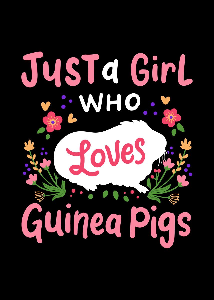 'Guinea Pig Cavy' Poster, picture, metal print, paint by Mealla | Displate