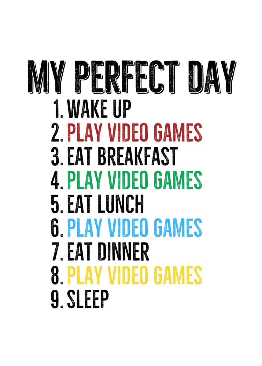 'My Perfect Day Play Video' Poster, picture, metal print, paint by ...