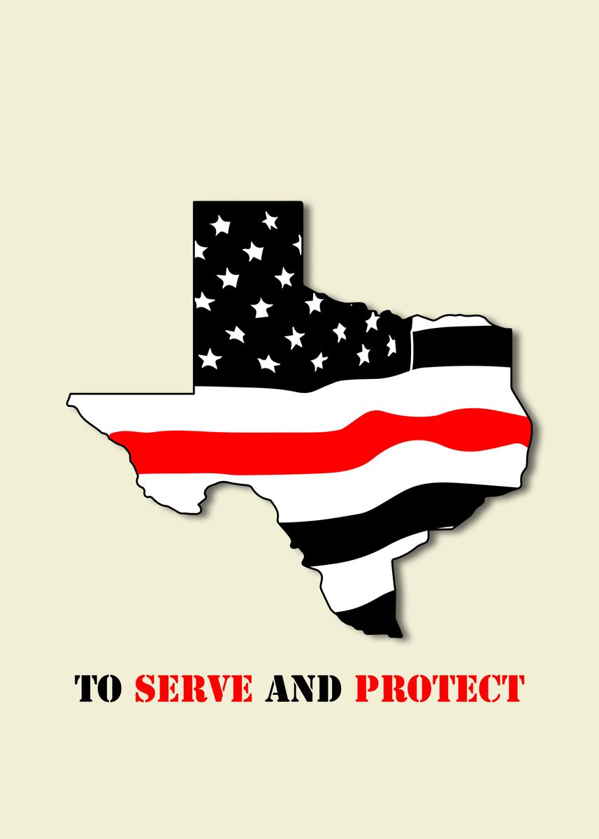 'Texas Firefighter Wall Art' Poster by Decoratier Qwerdenker | Displate