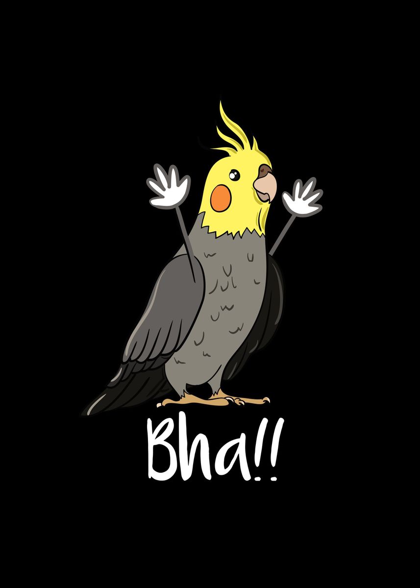 'COCKATIEL Birds Meme Funny' Poster by PlateMadeStuff | Displate