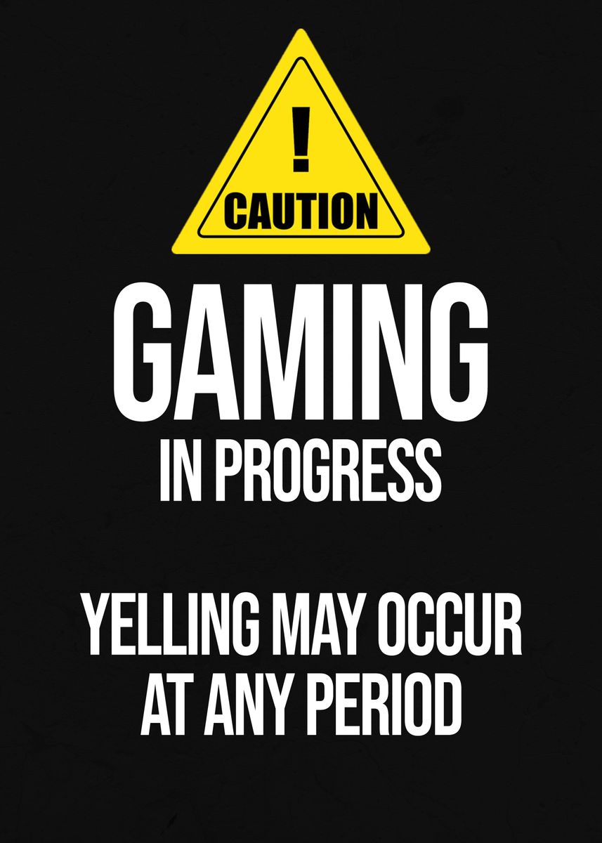 'Gaming In Progress' Poster, picture, metal print, paint by Conceptual ...
