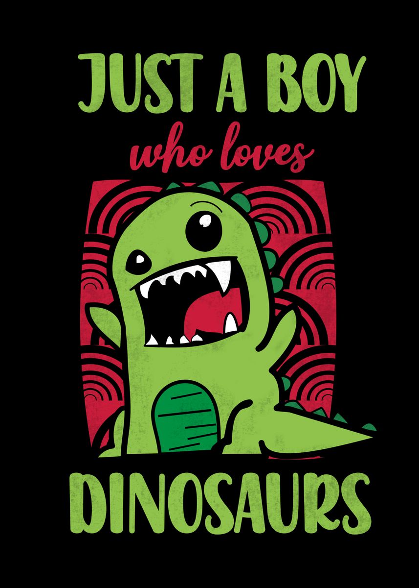 'dinosaur funny quote print' Poster, picture, metal print, paint by ...