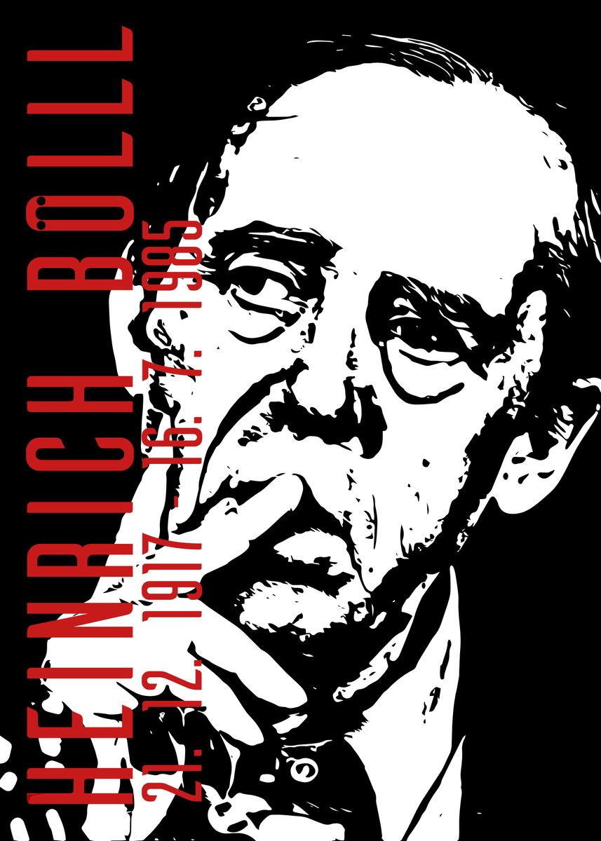 'Heinrich Boell' Poster by Petra Rommelfanger | Displate