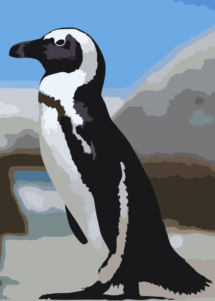 'Pinguin Vector Art' Poster by Green Goblin | Displate