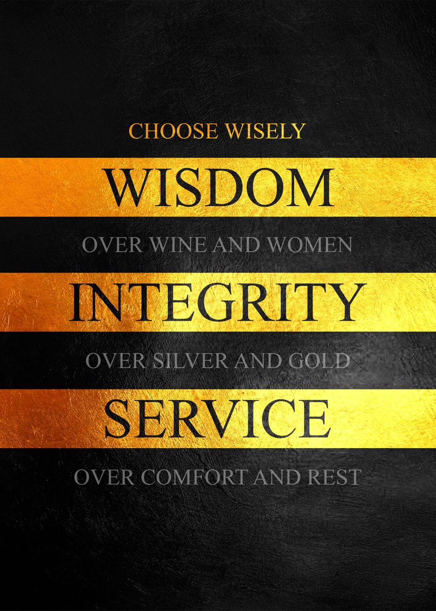 'Choose Wisdom' Poster, picture, metal print, paint by ABConcepts ...