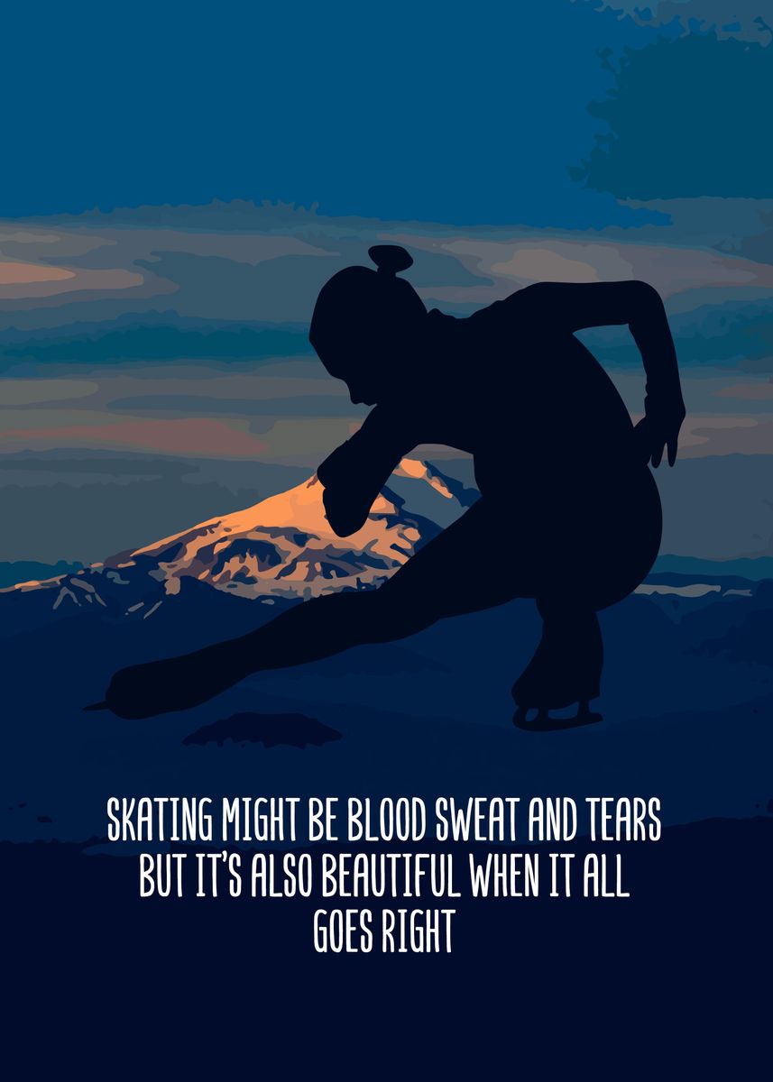 'Figure Skating Wall Decor' Poster, picture, metal print, paint by ...