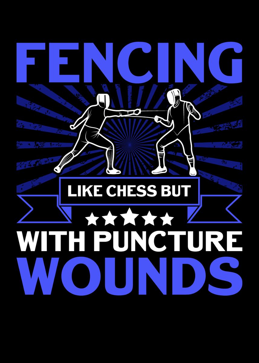 'Fencing Degen Sport' Poster, picture, metal print, paint by Statements ...