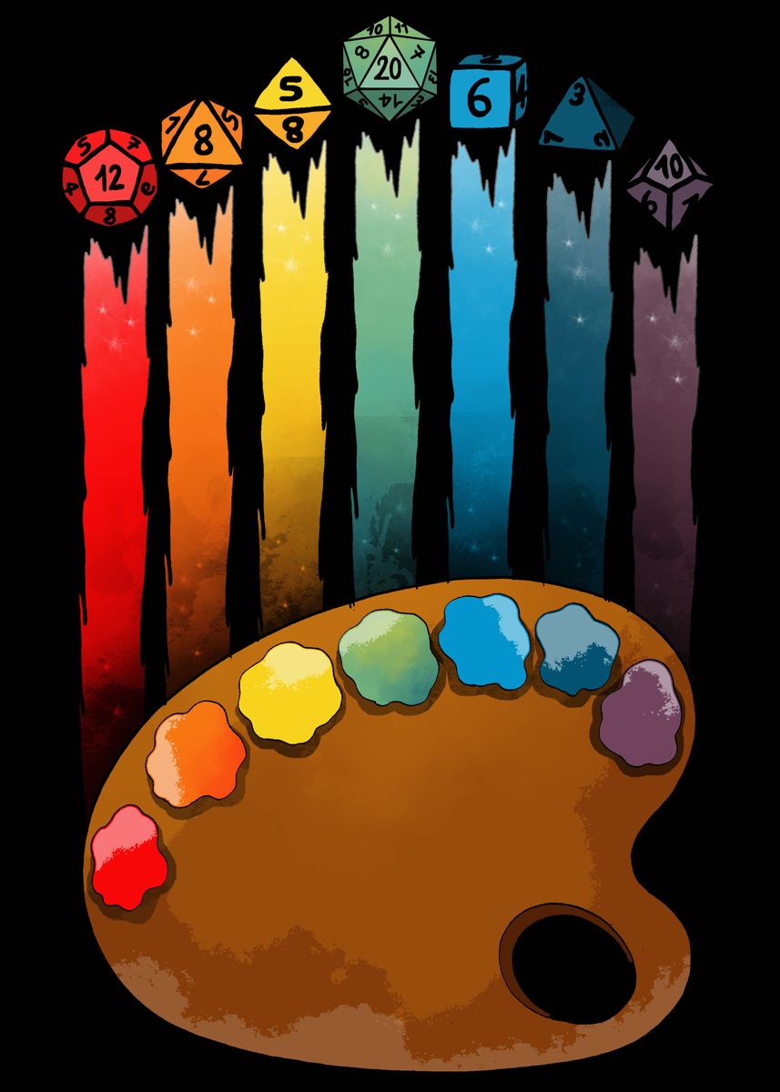 'Art of Dice' Poster, picture, metal print, paint by Valentina Fabbri ...