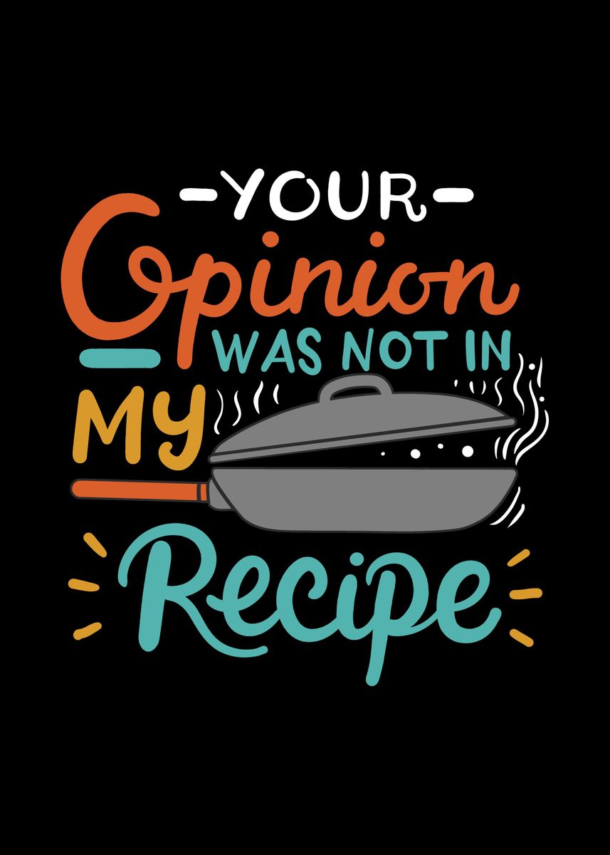 'Chef Cook Recipe Culinary' Poster, picture, metal print, paint by ...