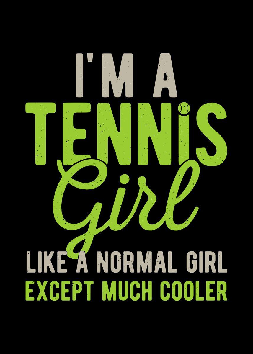 'Funny Tennis Girl' Poster, picture, metal print, paint by Visualz ...