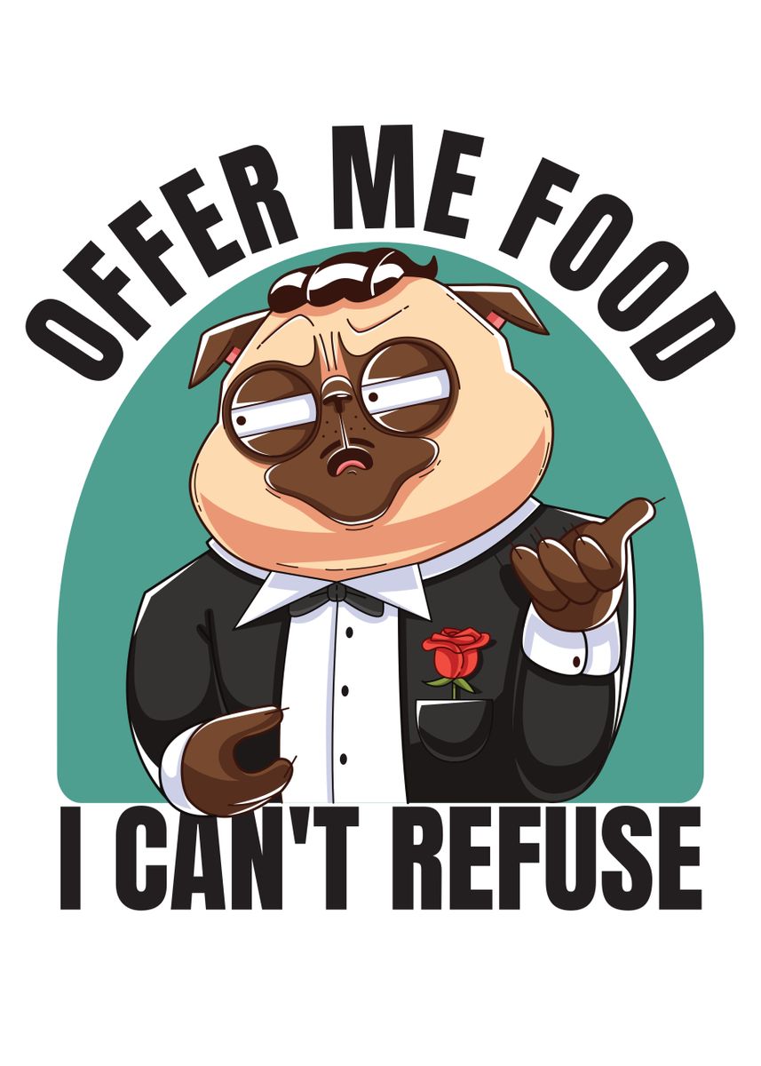 'MAFIA PUG DOG' Poster, picture, metal print, paint by StonerPlates ...