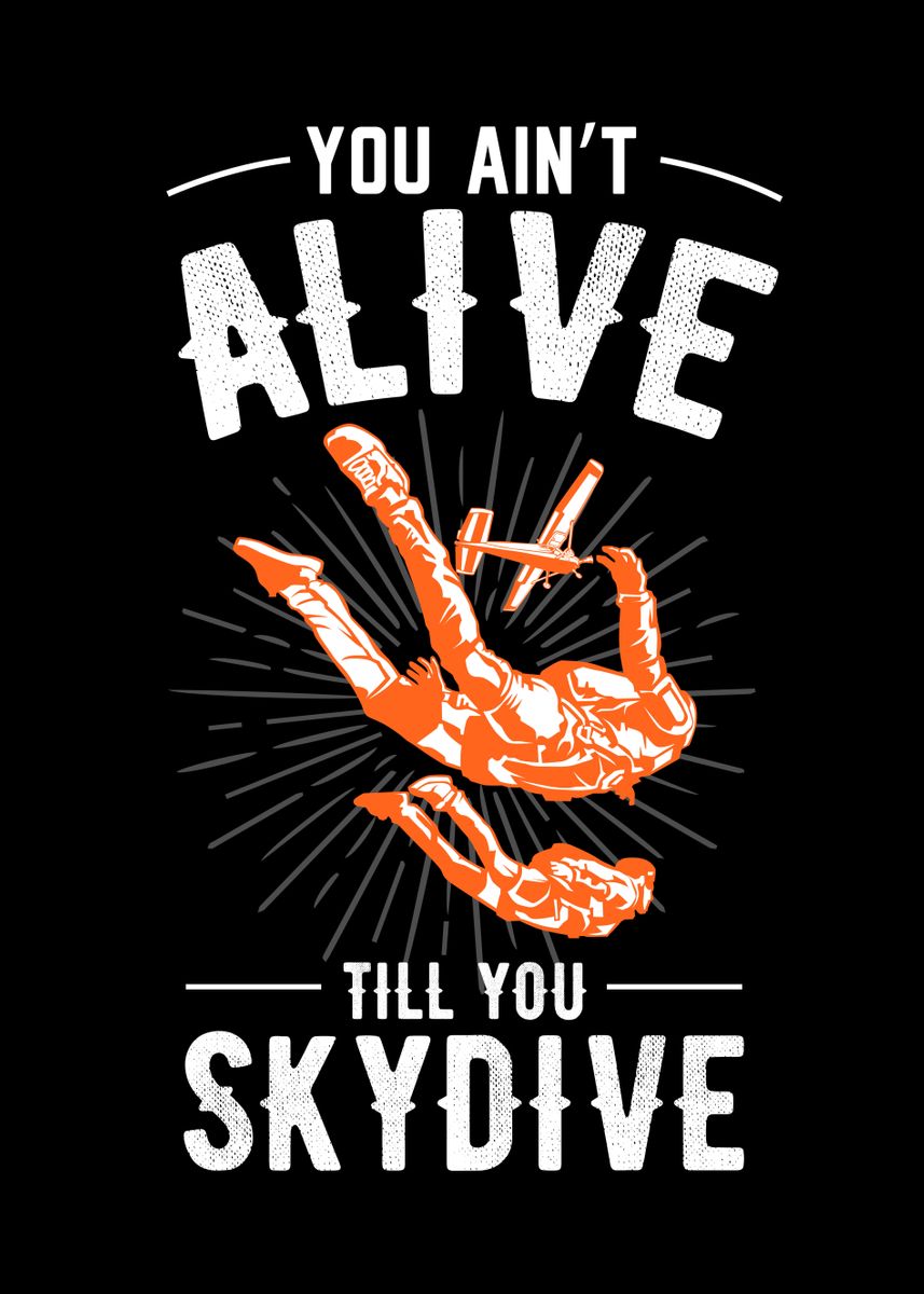 'Parachutist Parachute' Poster, picture, metal print, paint by ZS C O M ...