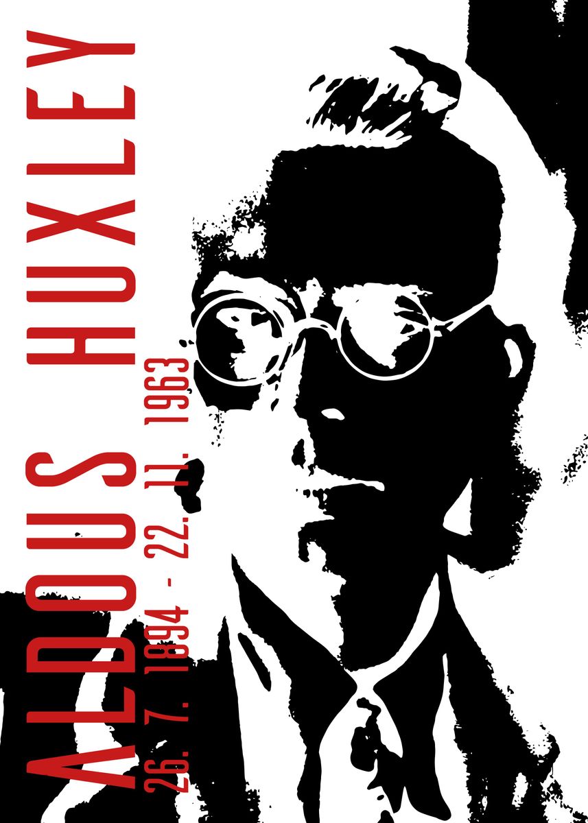 'Aldous Huxley' Poster, picture, metal print, paint by Petra ...