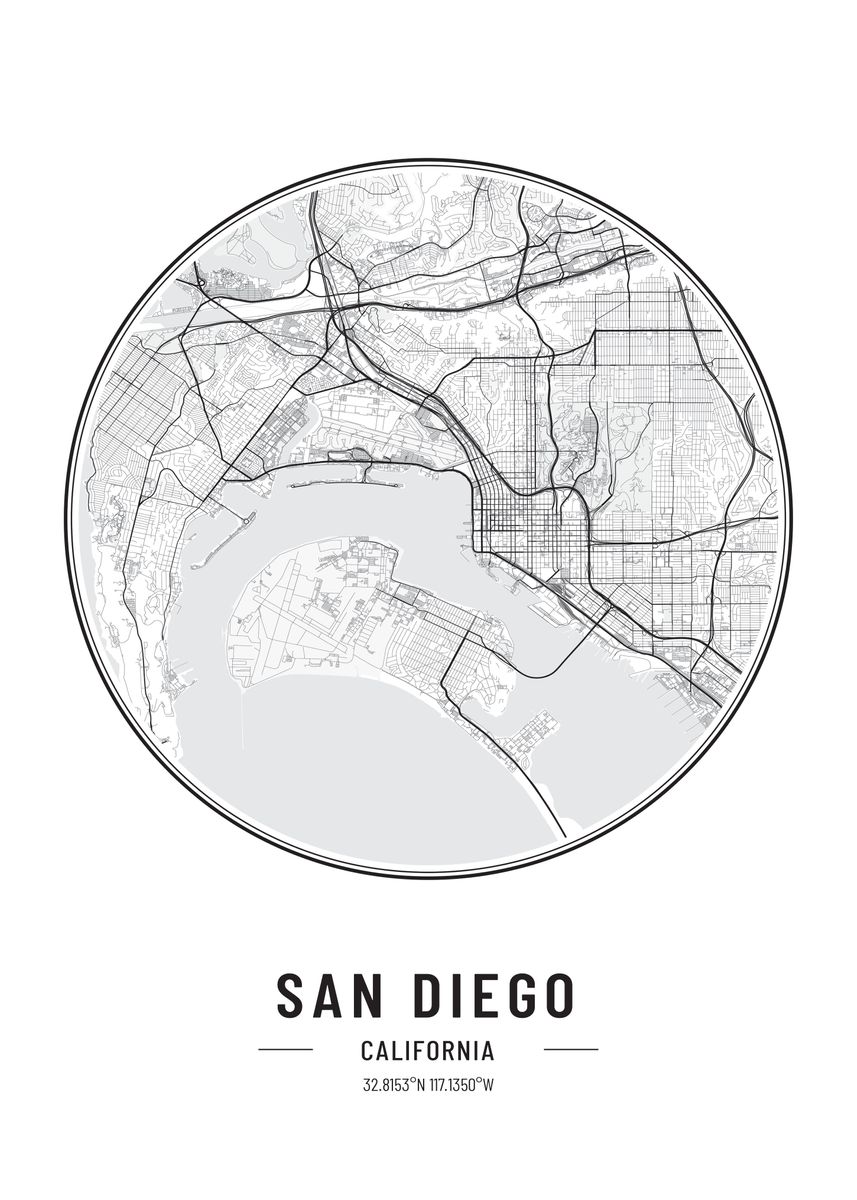 'San Diego California ' Poster by Designersen | Displate