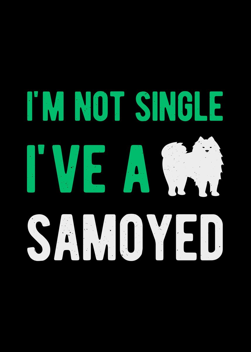 'Funny Samoyed' Poster, picture, metal print, paint by Visualz | Displate