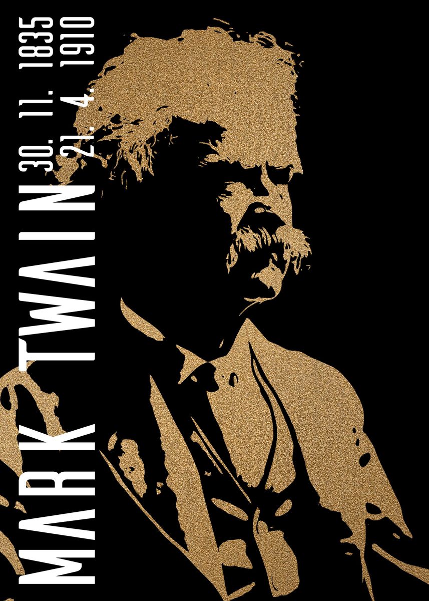 'Mark Twain' Poster by Petra Rommelfanger | Displate