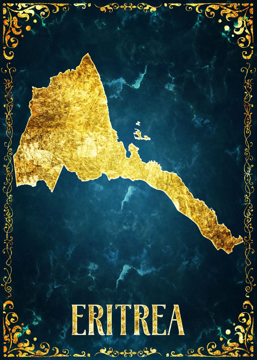'Eritrea' Poster, picture, metal print, paint by SplashDesign | Displate