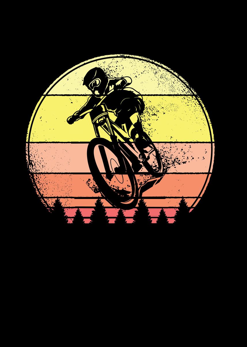 'Mountain Bike Downhill' Poster, picture, metal print, paint by to42 ...