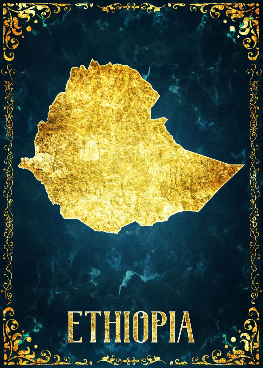 'ethiopia ' Poster, picture, metal print, paint by SplashDesign | Displate